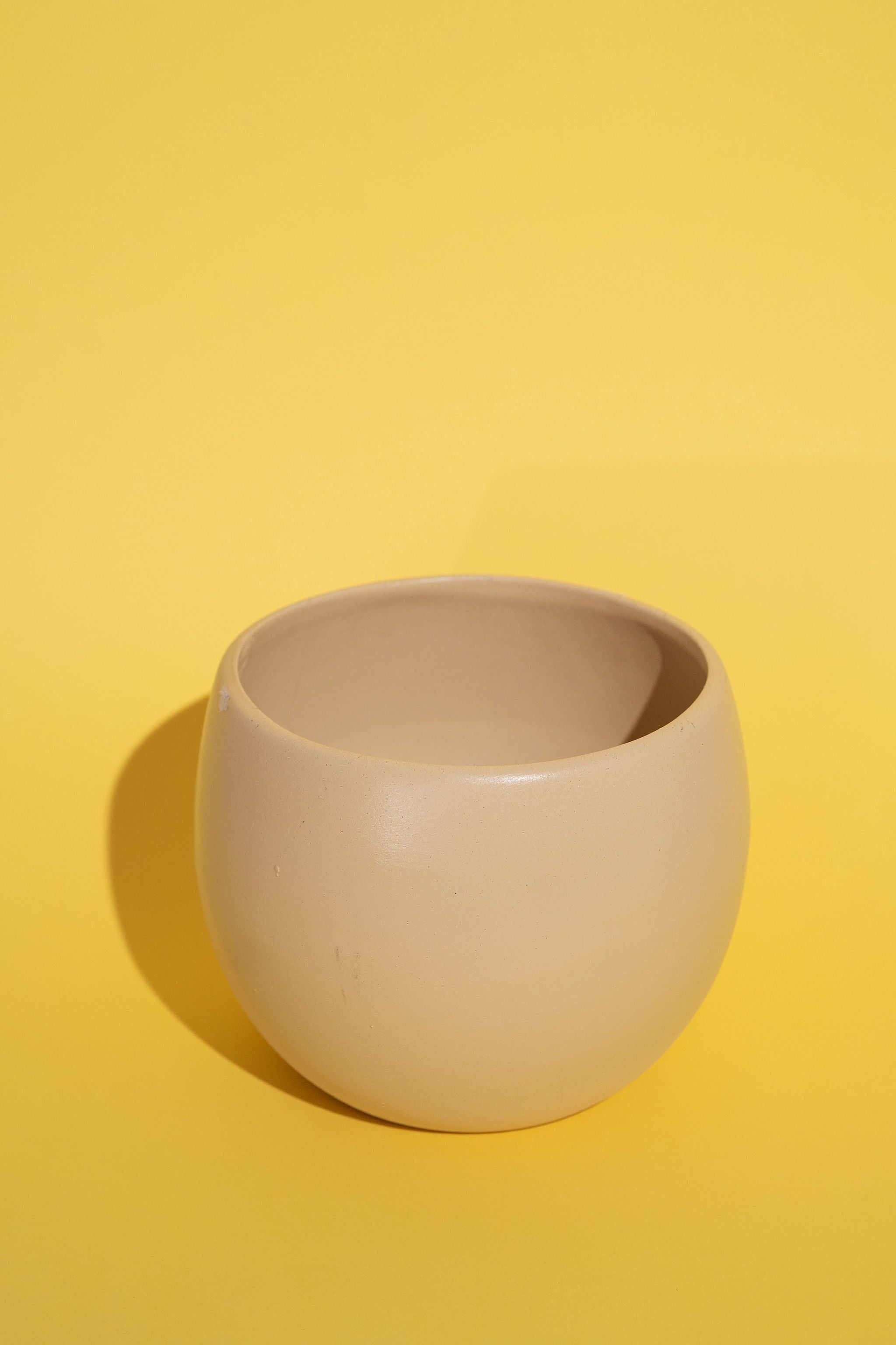 Beige Round Pot – Selloumi Planthouse